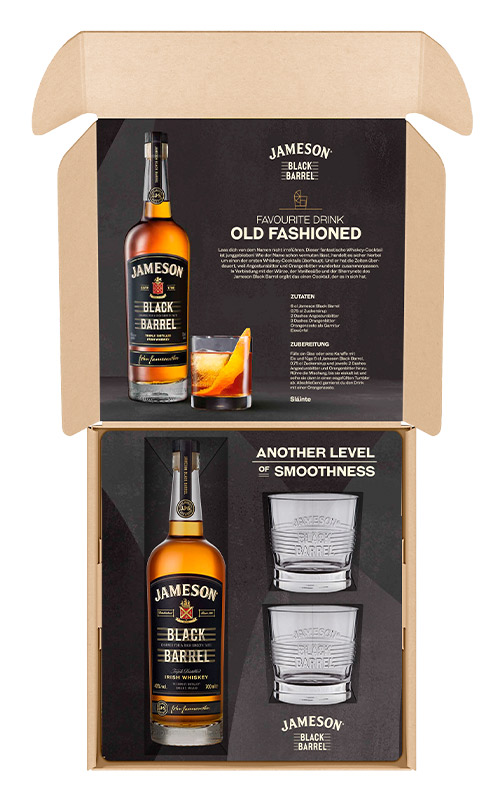 Comprar Jameson Caixa Black Barrel com 2 copos | Bodeboca
